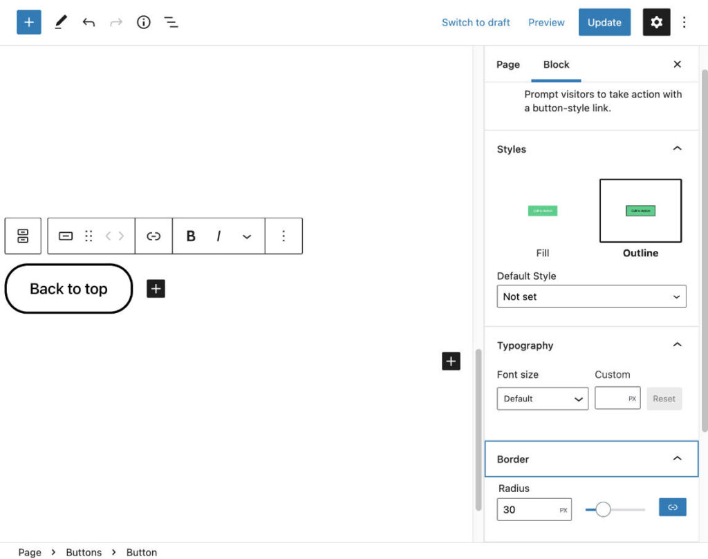Back to top button link using a HTML anchor. - Easy Web Design Tutorials