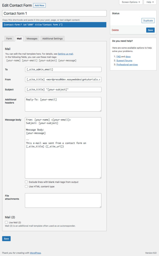 Contact Form 7 Customization tutorial - Easy Web Design Tutorials