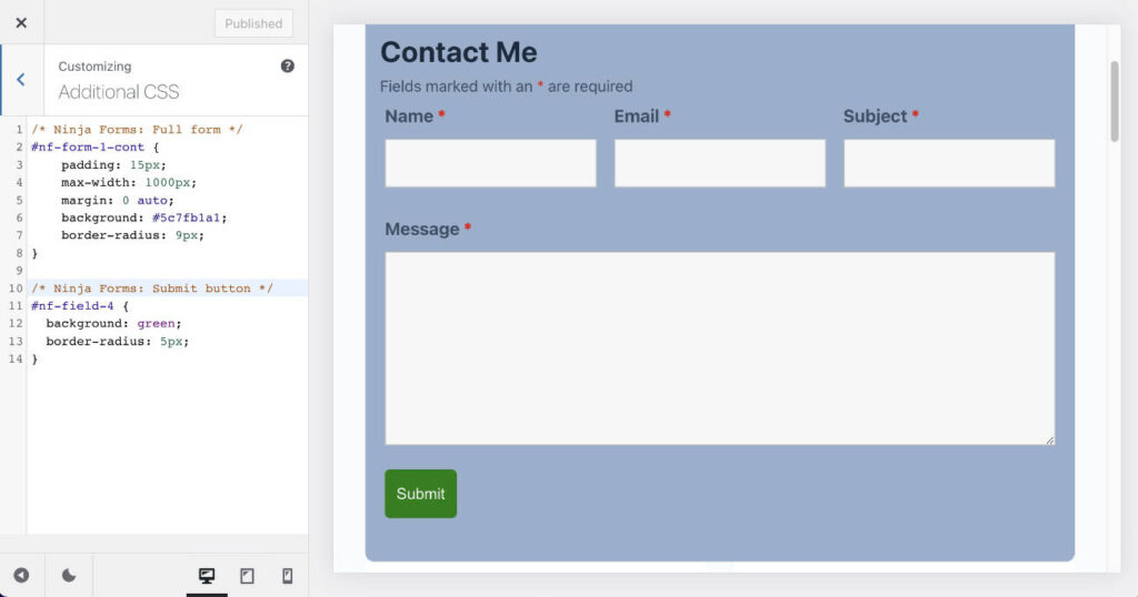 Styling a Ninja Forms contact form - Easy Web Design Tutorials