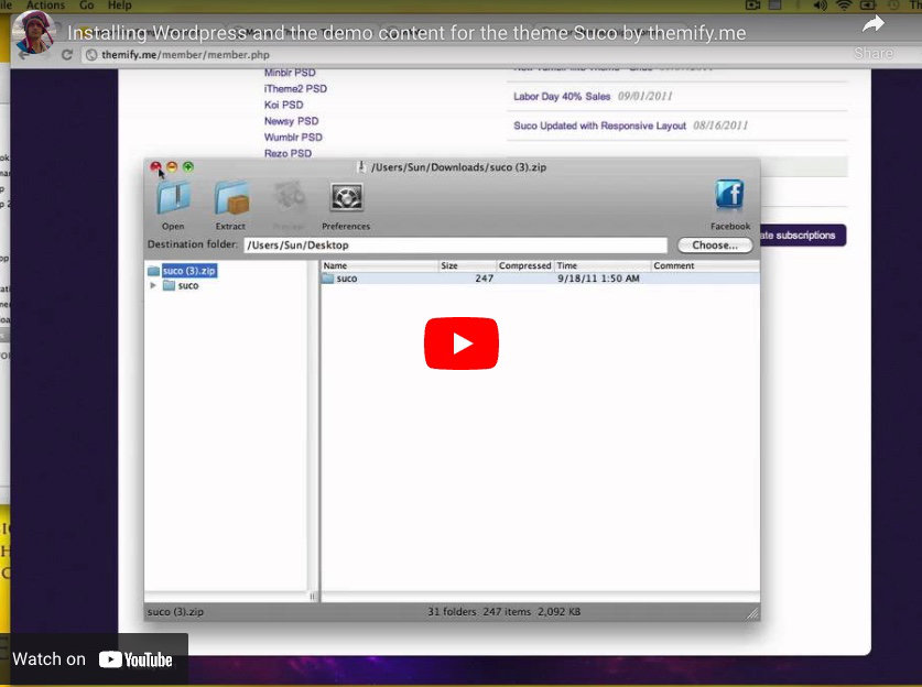 Installing sample content for Suco - Easy Web Design Tutorials