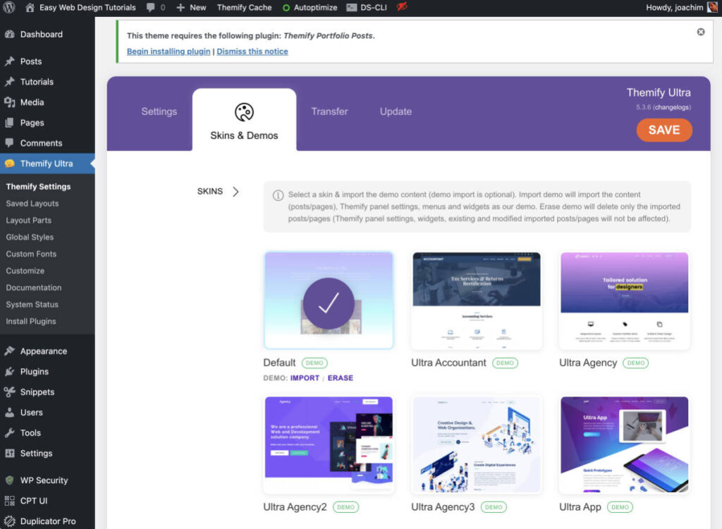 Installing sample content for Suco - Easy Web Design Tutorials