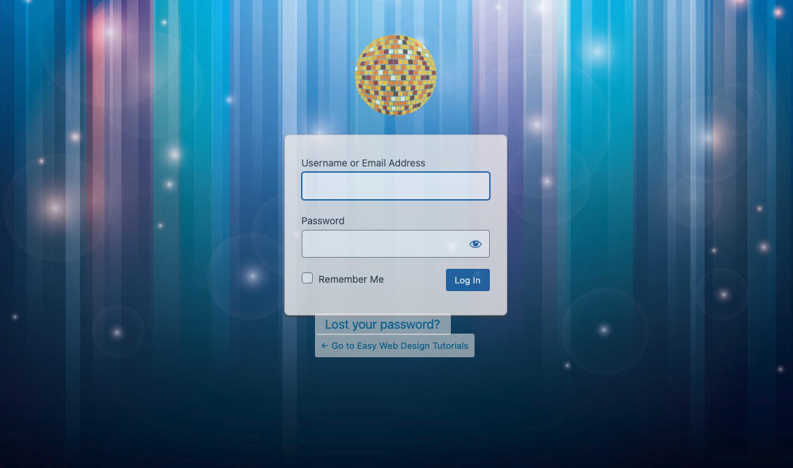 Creating a client friendly login screen - Easy Web Design Tutorials